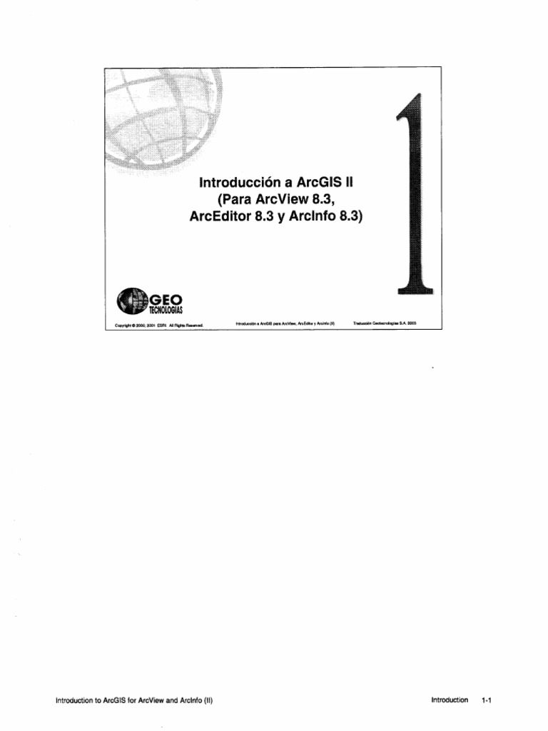 Manual de Teoría de ArcGIS 8.3 Nivel II | PDF