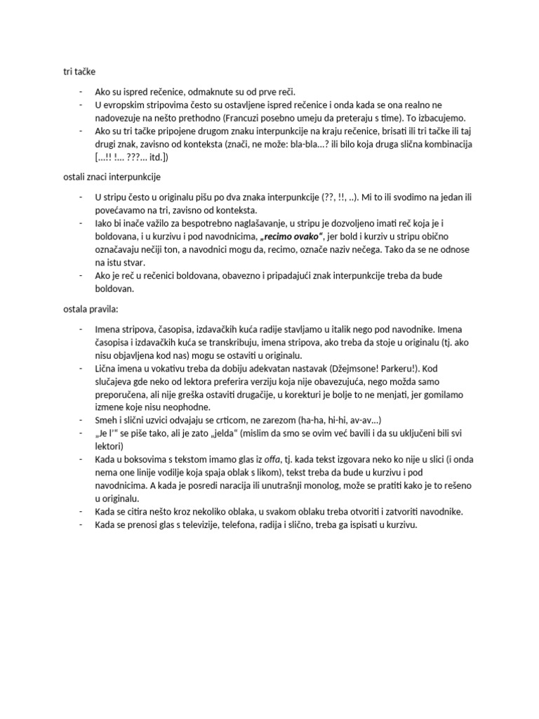 Smernice Za Prevodioce I Lektore Kod Rada Na Stripovima | PDF