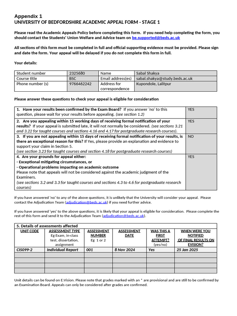 Academic Appeal Guide for Students | PDF