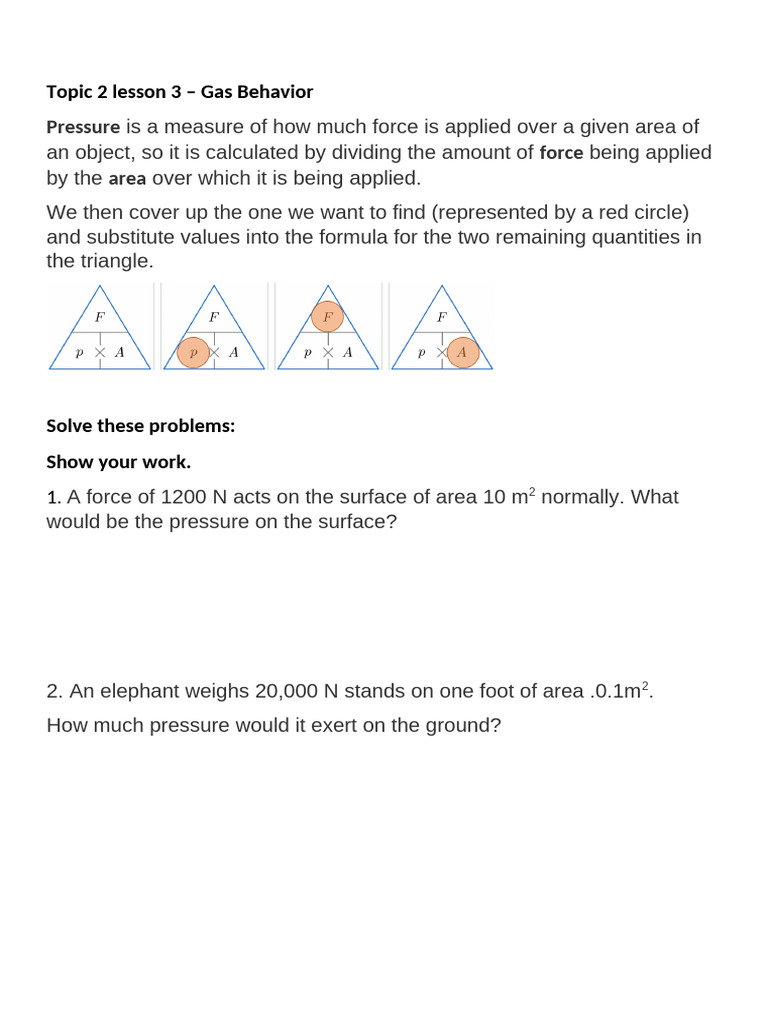 Science Quiz Grade 6 Lesson 3 - Gas Behavior 2 | PDF
