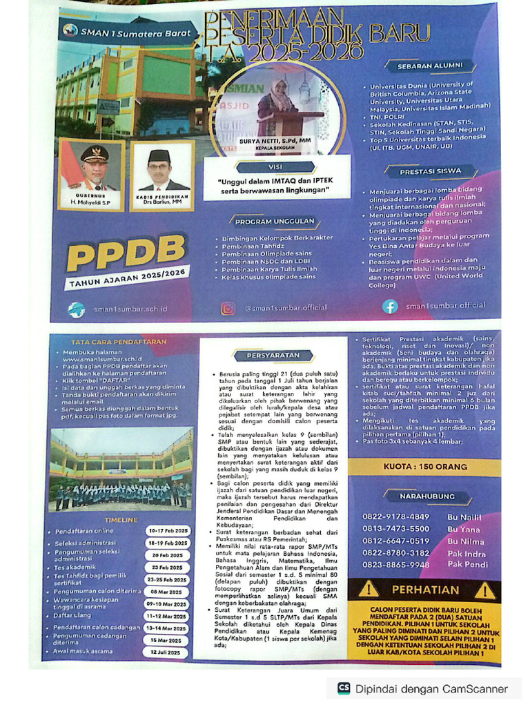 PPDB Sma 1 Sumbar | PDF