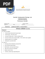 Foley Catheter Insertion Checklist | PDF | Catheter