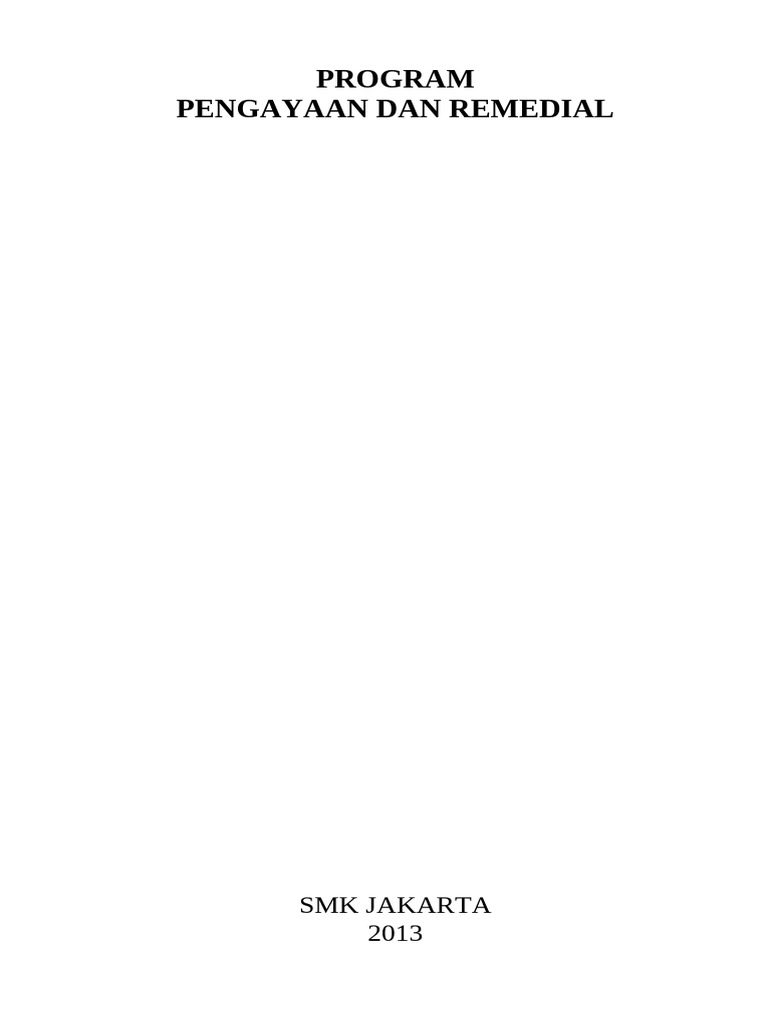 Program Pengayaan-Remedial | PDF