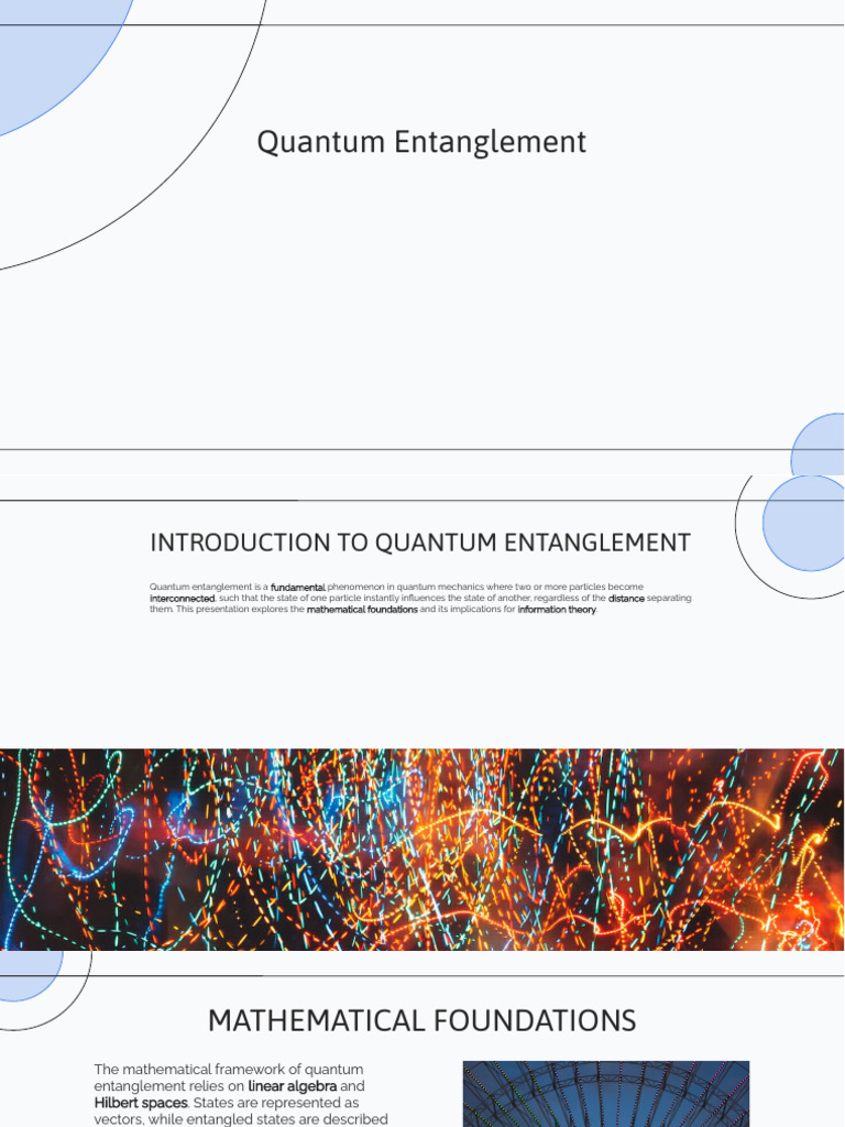 Quantum Entanglement Overview | PDF | Quantum Entanglement | Quantum ...