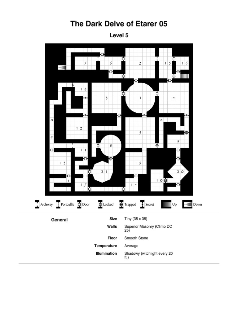 The Dark Delve of Etarer: Level 5 Guide | PDF