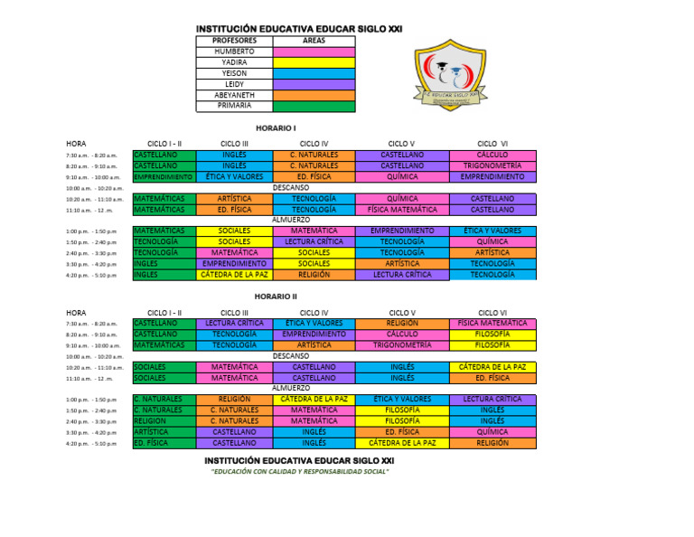Horario 2025A M | PDF