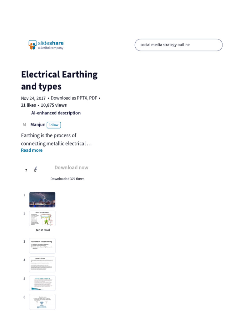 Electrical Earthing and Types | PDF | Electrical Engineering ...