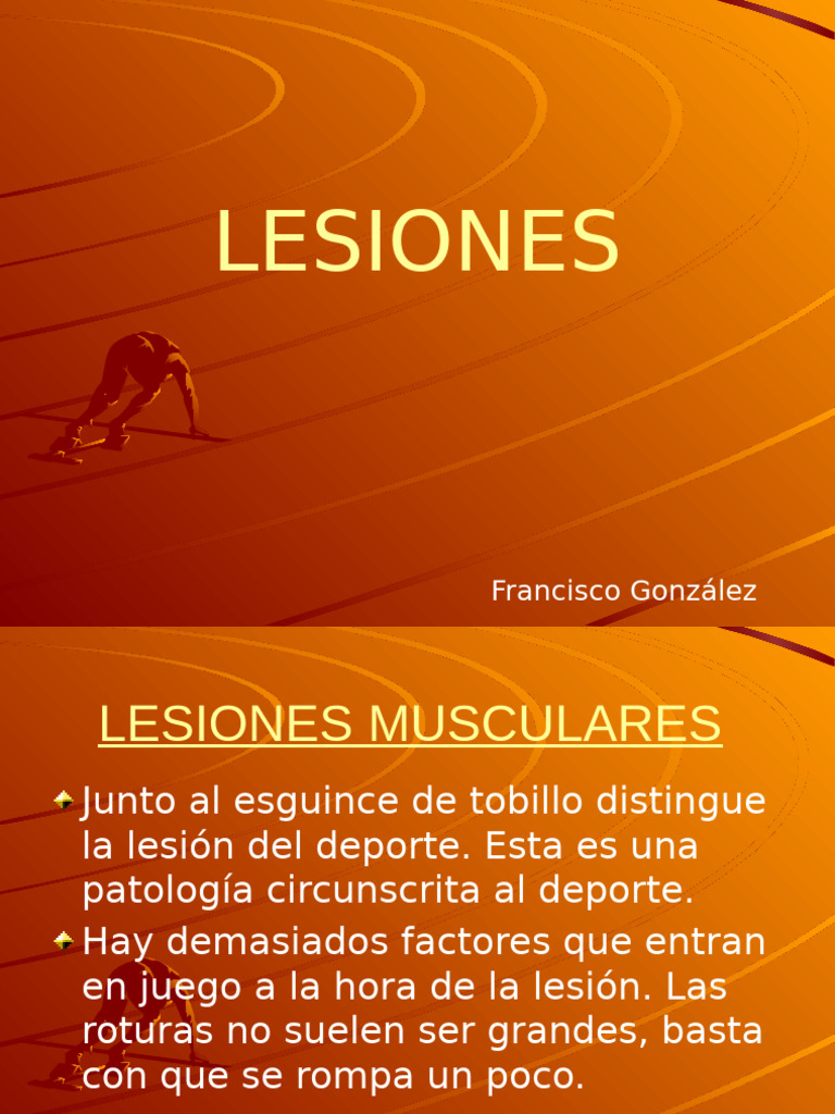 LESIONES (1) .PRESENTACIÃ NPPT | PDF | Tendón | Rodilla