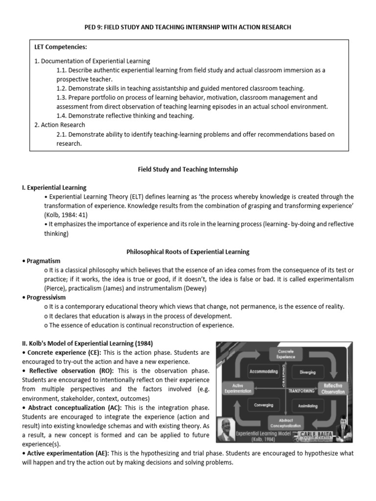Ped 9 Field Study and Teaching Internship With Action Research | PDF | Qualitative Research ...