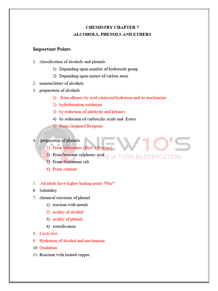 Xii - Chem - Chap 7 Imp Point | PDF