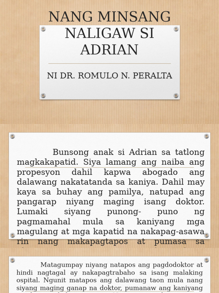 Nang Minsang Naligaw Si Adrian | PDF