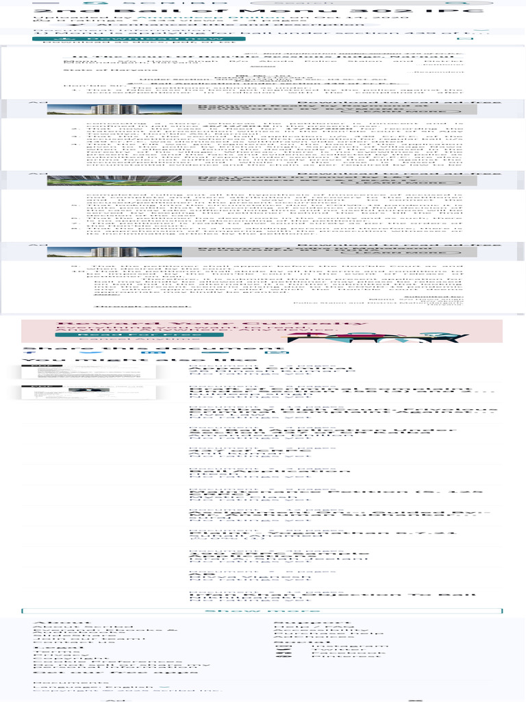 2nd Bail of Monu 302 IPC PDF Bail Misconduct | PDF | Public Law | Criminal Law