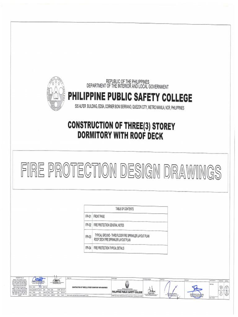 Fire Protection 3 Storey Dormitory With Roofdeck Epa2023 | PDF