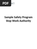 Sample Stop Work Authority Program | PDF | Safety | Employment