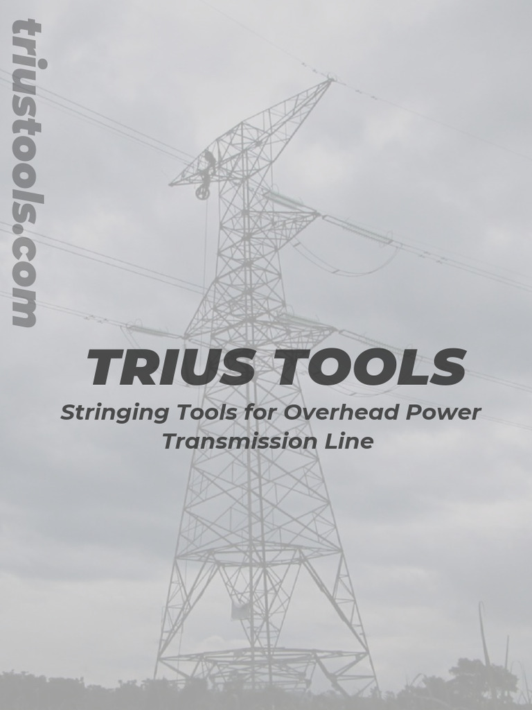 Stringing Tools For OHTL Catalog TRIUS TOOLS | PDF | Rope | Wire