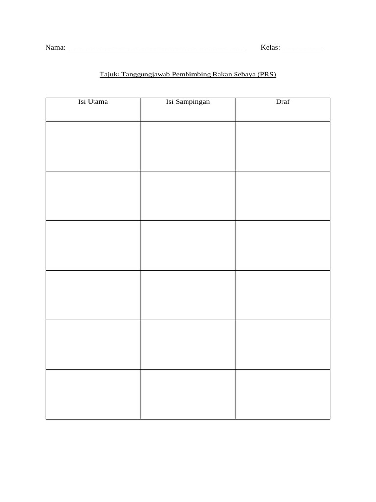 6af- Kerangka Karangan (Tanggungjawab Prs) | PDF