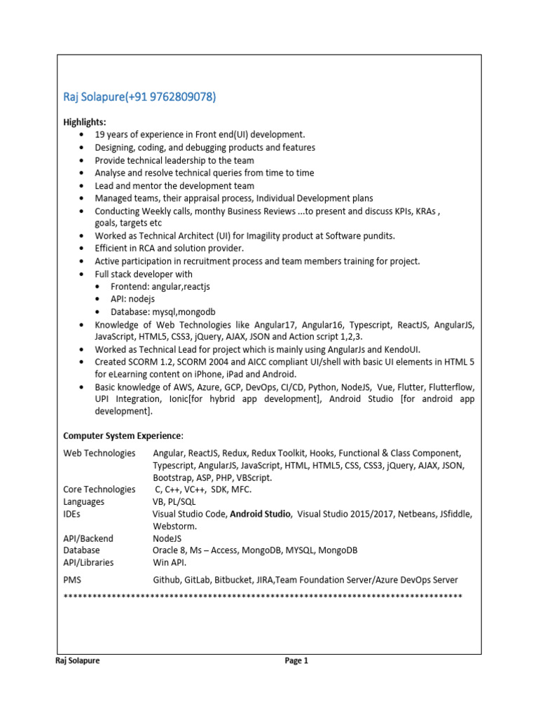 RajSolapure-2 | PDF | Angular Js | Java Script