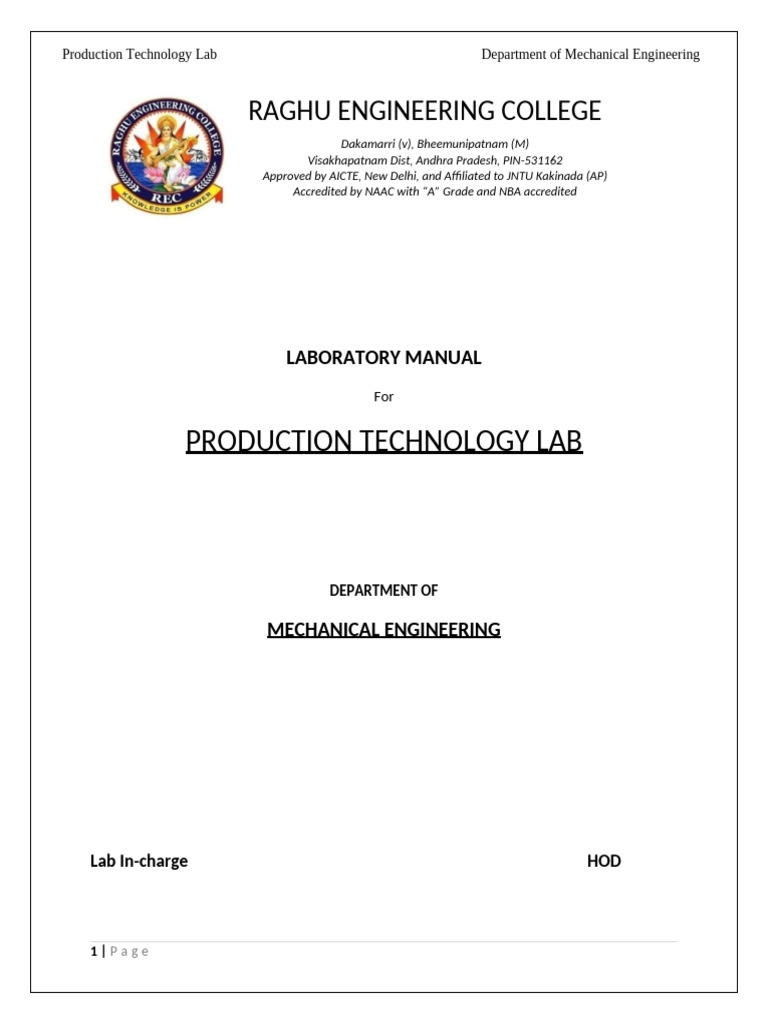 Pt Lab Manual (r17) | PDF | Welding | Construction