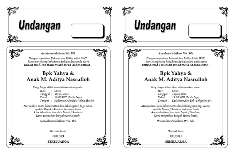 KIRIM DOA Pendak Ibu Sriami | PDF