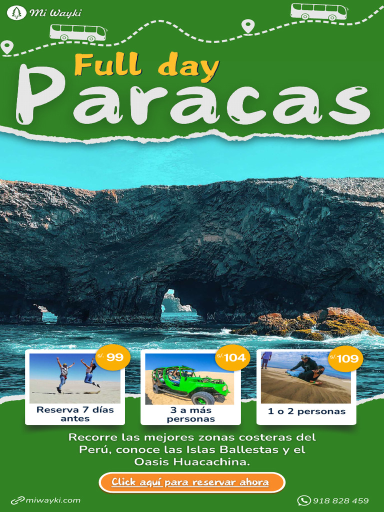 Paracas - Itinerario 01-25 | PDF