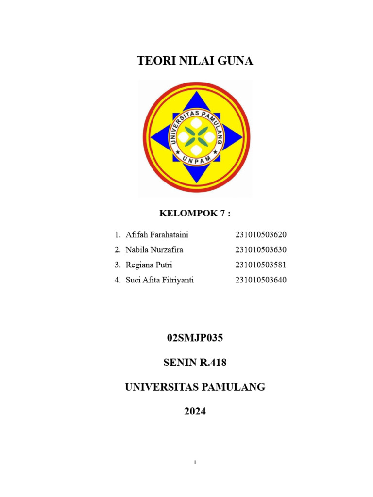 Kel.7 Teori Nilai Guna | PDF