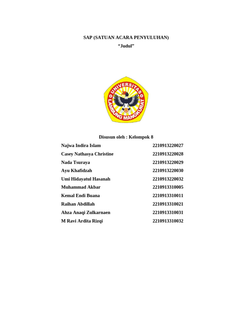 Format Sap Kespro | PDF