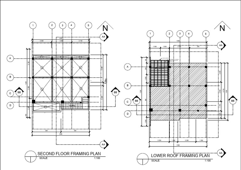Second Floor & Roof Framing Plan | PDF