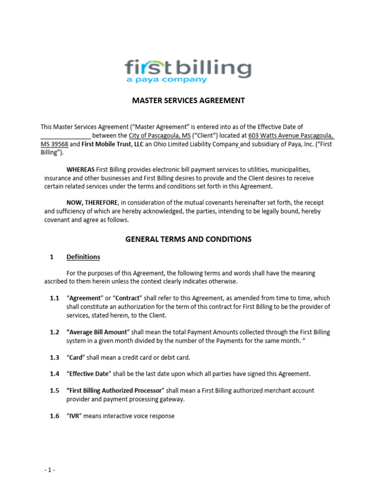 MSA First Billing | PDF | Credit Card | Debit Card