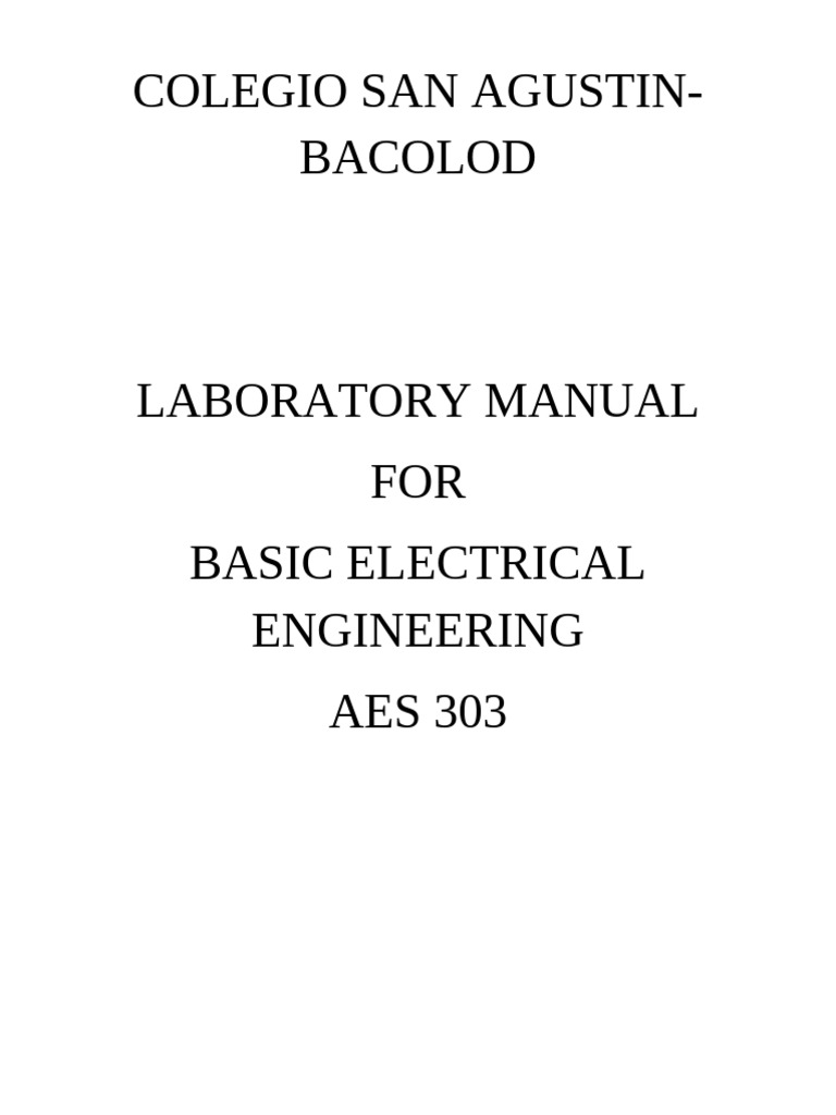 Laboratory Manual For AES 303 | PDF | Rectifier | Power Supply