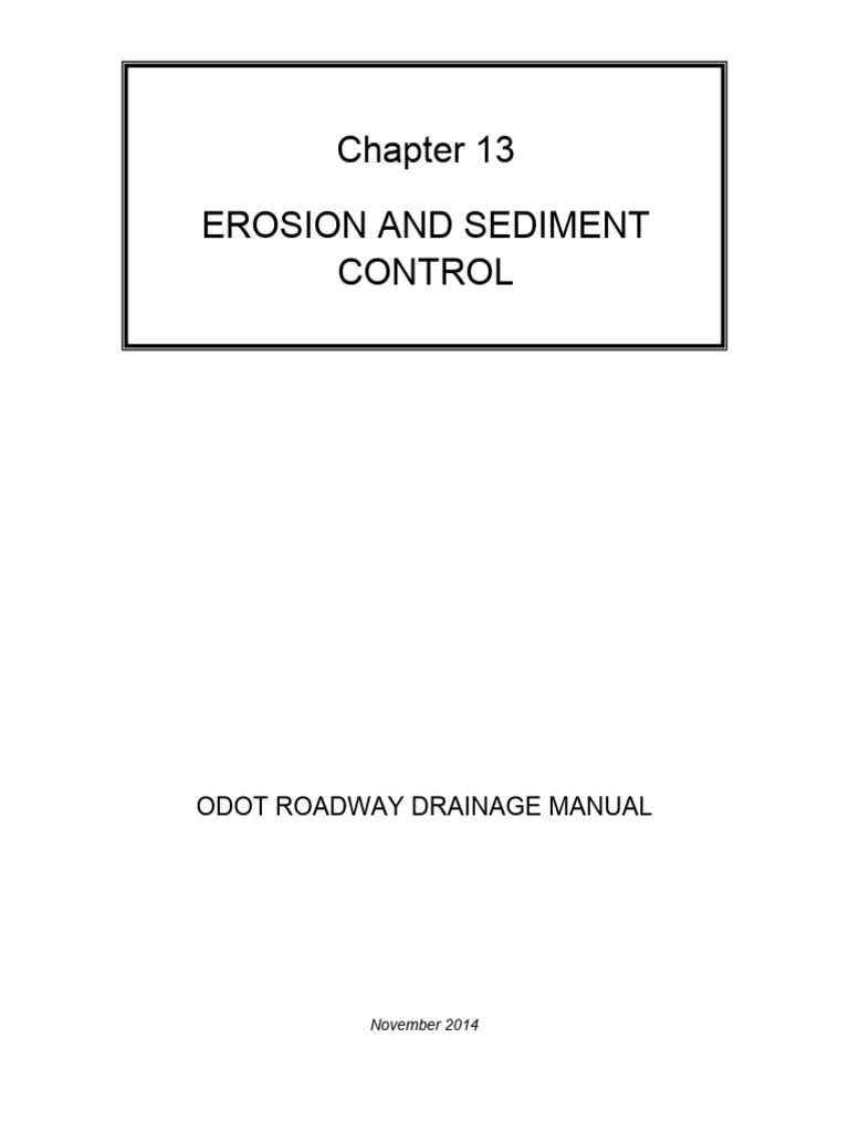 chapter-13-erosion-and-sediment-control | PDF | Surface Runoff | Erosion