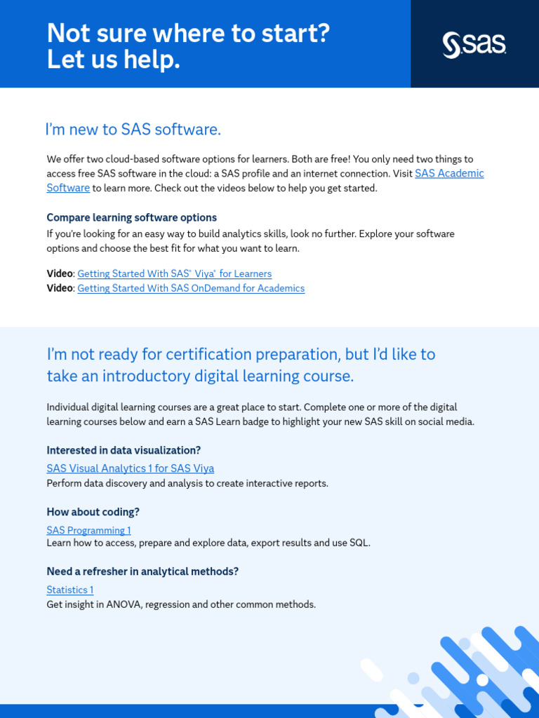 SAS Skill Builder For Students Guide | PDF | Sas (Software) | Analytics