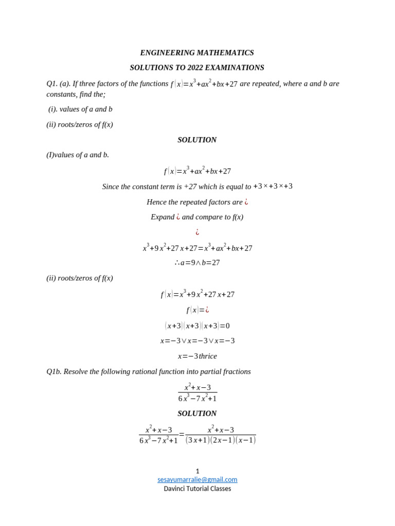 Engineering Mathematics 2022 | PDF | Abstract Algebra | Functions And Mappings