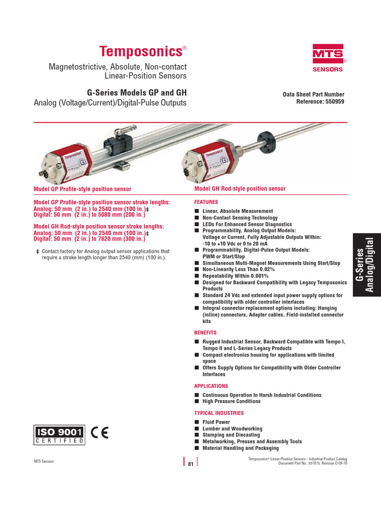 Temposonics (MTS) Linha GH | PDF | Personal Computers | Electrical ...