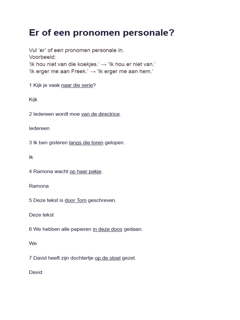 Er - Opdrachten Zichtbaar Nederlands | PDF