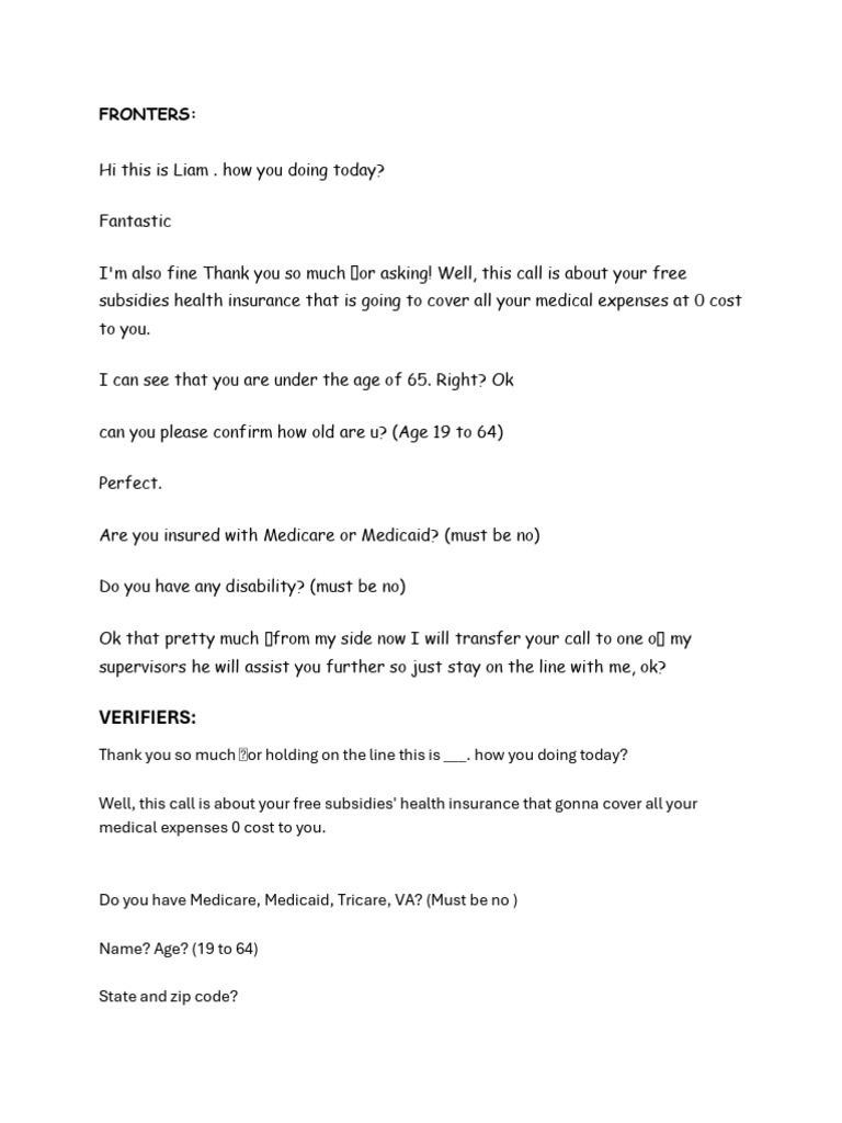 ACA Self Verification Script | PDF
