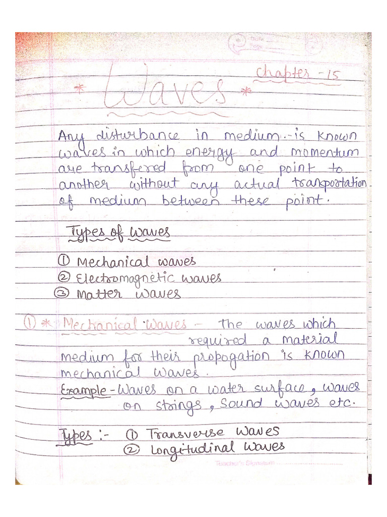WAVES Notes Class 11 | PDF