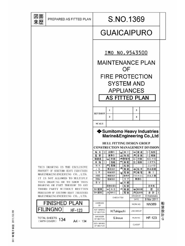 HF-123 Maintenance Plan of Fire Protection System and Appliances | PDF