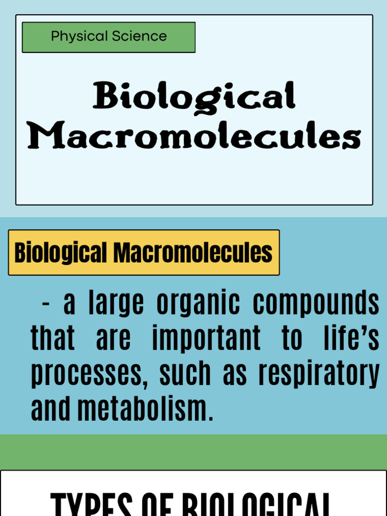 Biological Macromolecules. | PDF | Lipid | Biomolecules