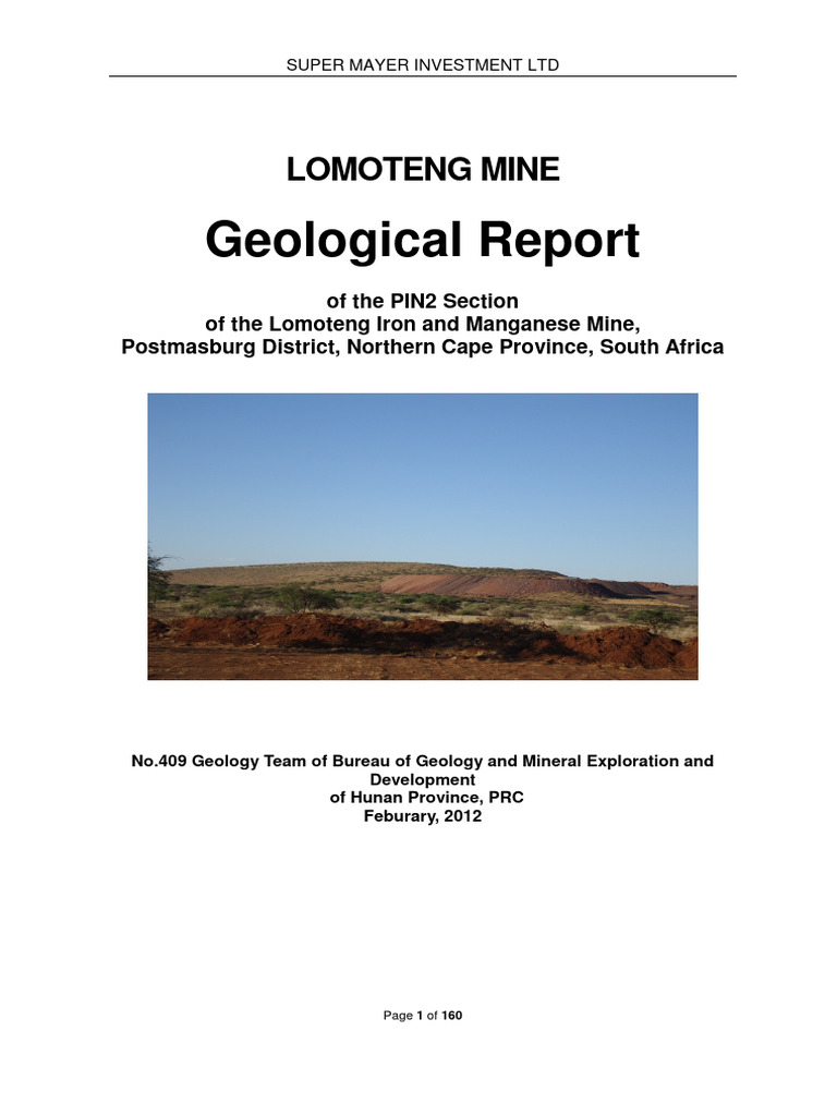 Annexure D - Geological Report | PDF | Ore | Mining