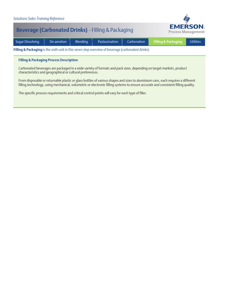 Carbonated Beverage Filling & Packaging Guide | PDF