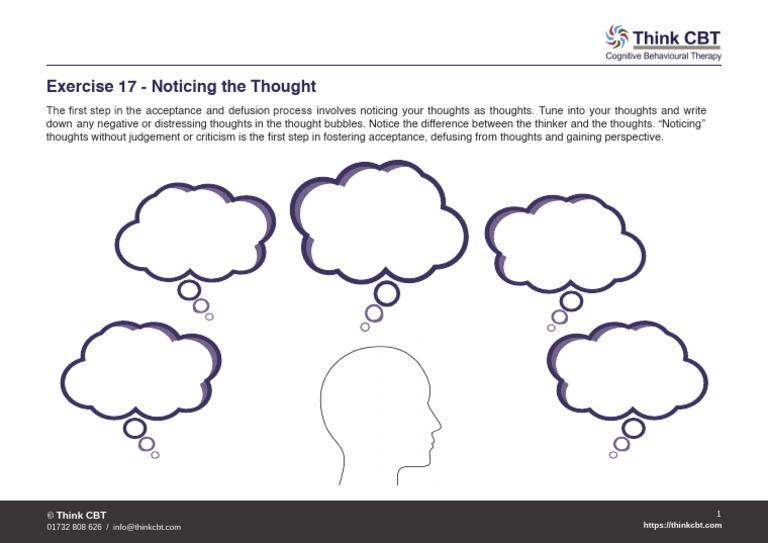 THINK_CBT_EXERCISE_17_-_NOTICING_THE_THOUGHT_V10 | PDF