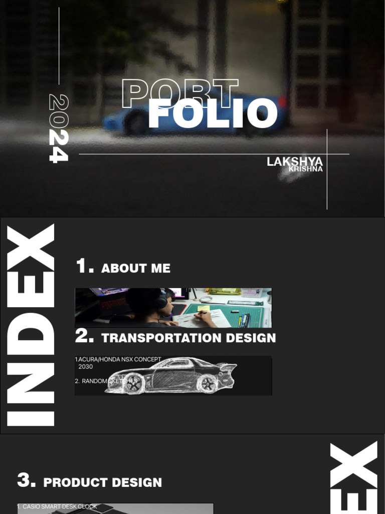 Lakshya Krishna's Design Portfolio 2024 | PDF | Smartphone | Motor Vehicle