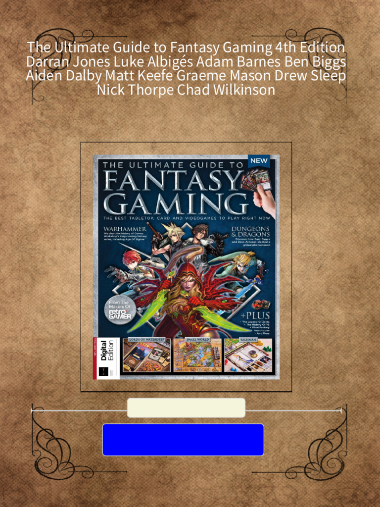 Full The Ultimate Guide To Fantasy Gaming 4th Edition Darran Jones Luke ...