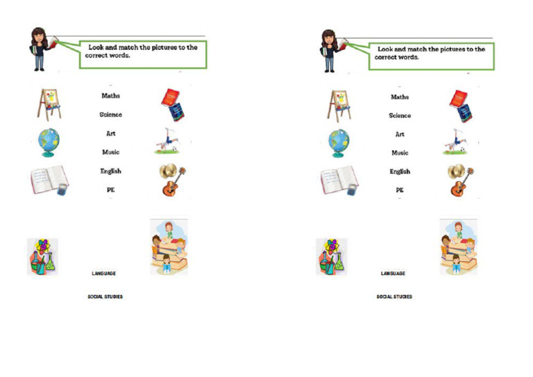 SCHOOL SUBJECTS MATCHING | PDF