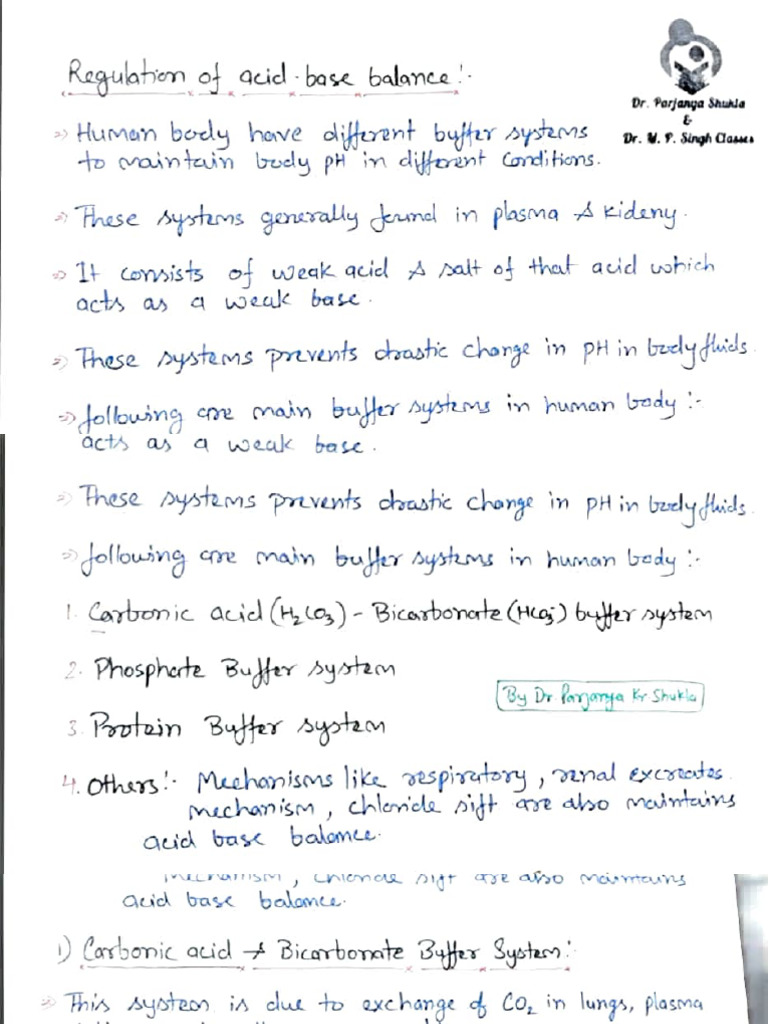 Biochemistry Notes Buffer System | PDF | Branches Of Thermodynamics ...