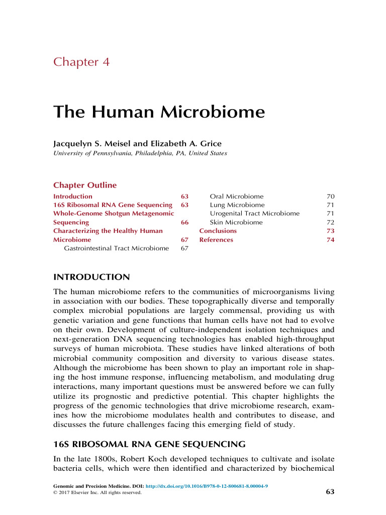 Chapter 4 - The Human Microbiome - Genomic and Precision Medicine ...