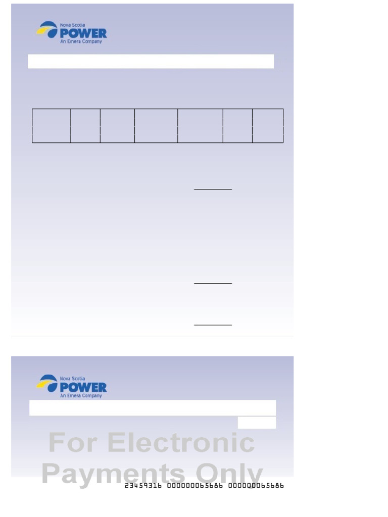 Nova Scotia Power Billing Details | PDF | Power (Physics) | Payments
