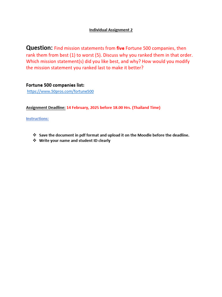 Individual Assignment 2 | PDF