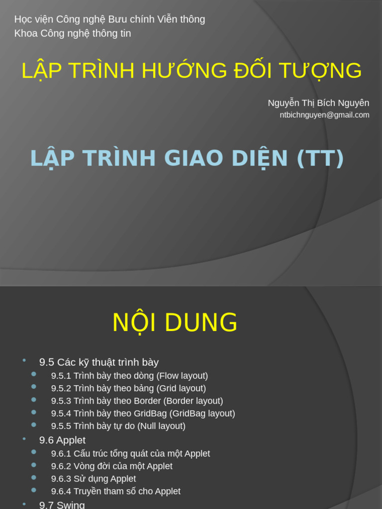 Lap trinh huong doi tuong_T9 | PDF