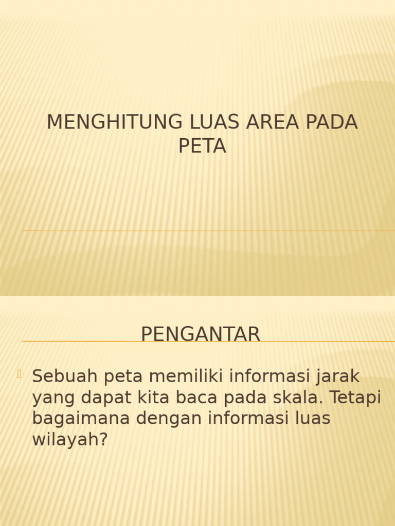 Menghitung Luas Wilayah pada Peta | PDF